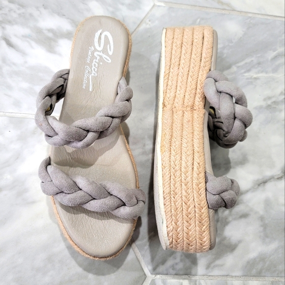 Sbicca | Shoes | Sbicca Vintage Collection Gray Braided Platform ...
